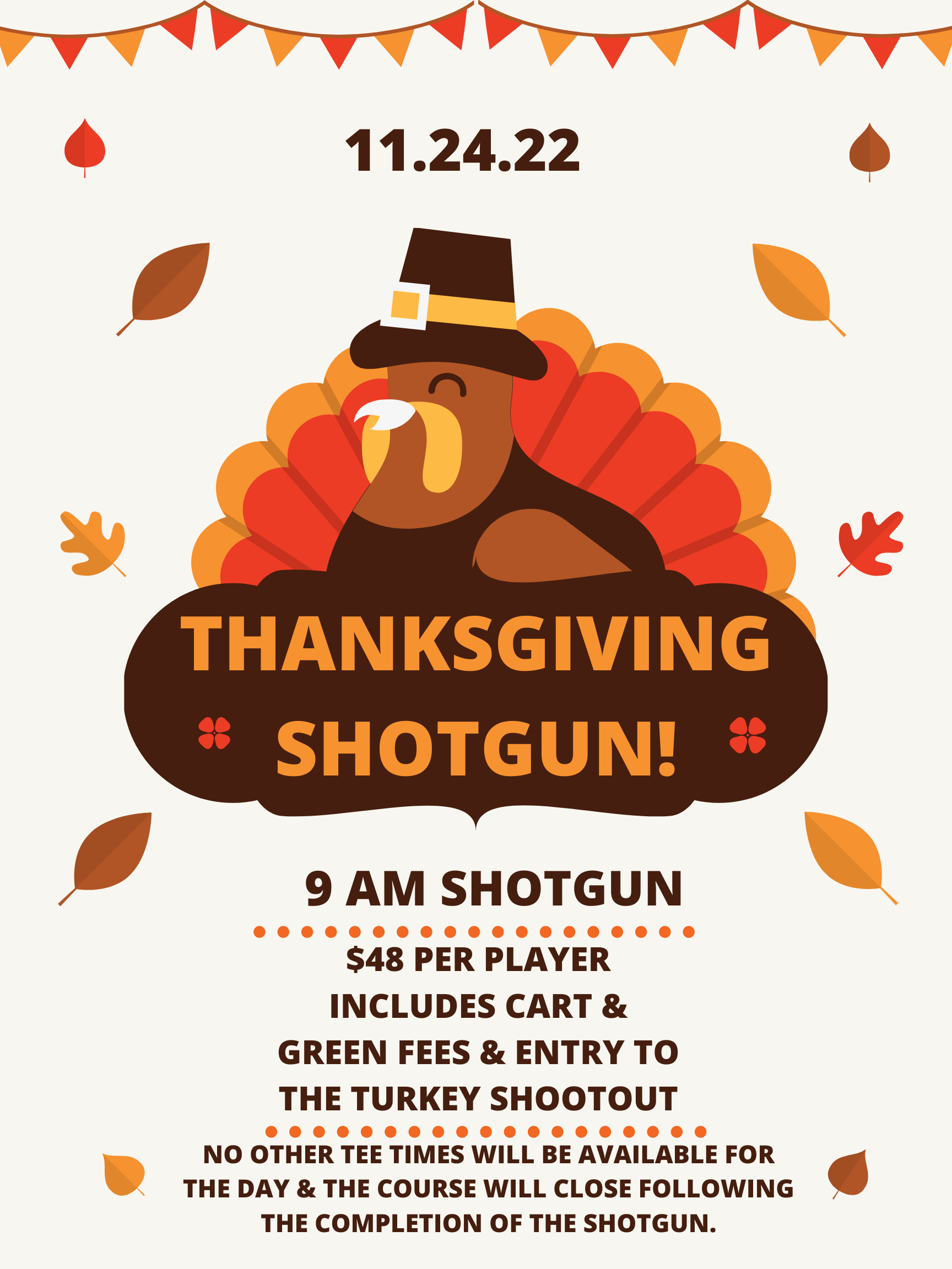 Thanksgiving Shotgun - 9 AM - Raleigh Golf Association