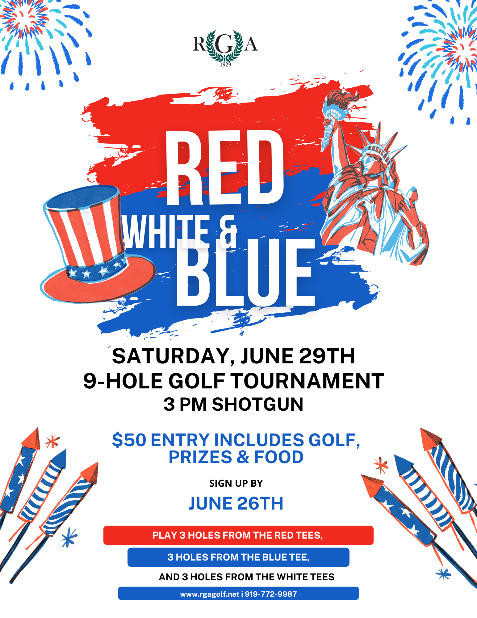 Red, White & Blue 9-Hole Golf Tournament - Raleigh Golf Association